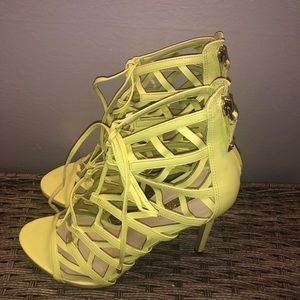 Guess | Shoes | Guess Neon Sandalsheels Size 75 | Poshmark